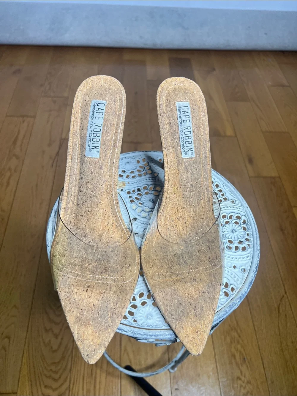 Cape Robbin | Shoes | Cape Robbin Clear Cork Pointed Toe Mules | Poshmark
